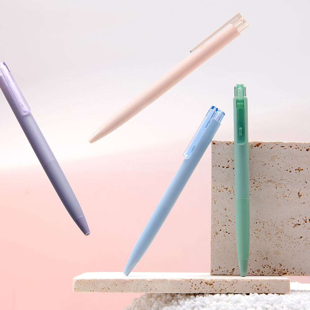 Kaco K7 Retractable Gel Ink Pens Set 4 Pieces All Black Ink, 0.5mm Fin ...