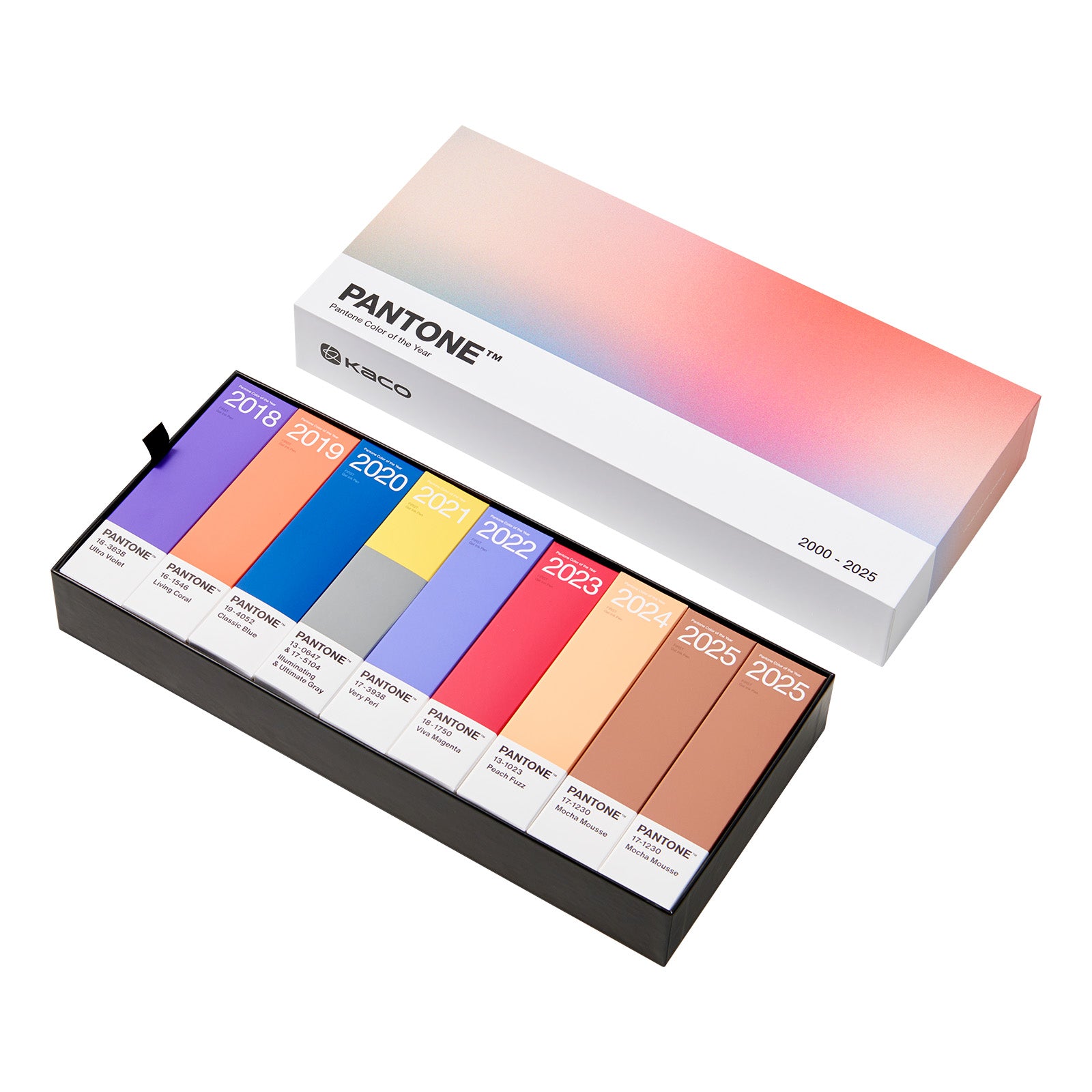 Kaco FIRST x PANTONE Gel Pens 2000-2025 Black Ink Gift Box, 0.5 mm Fin ...